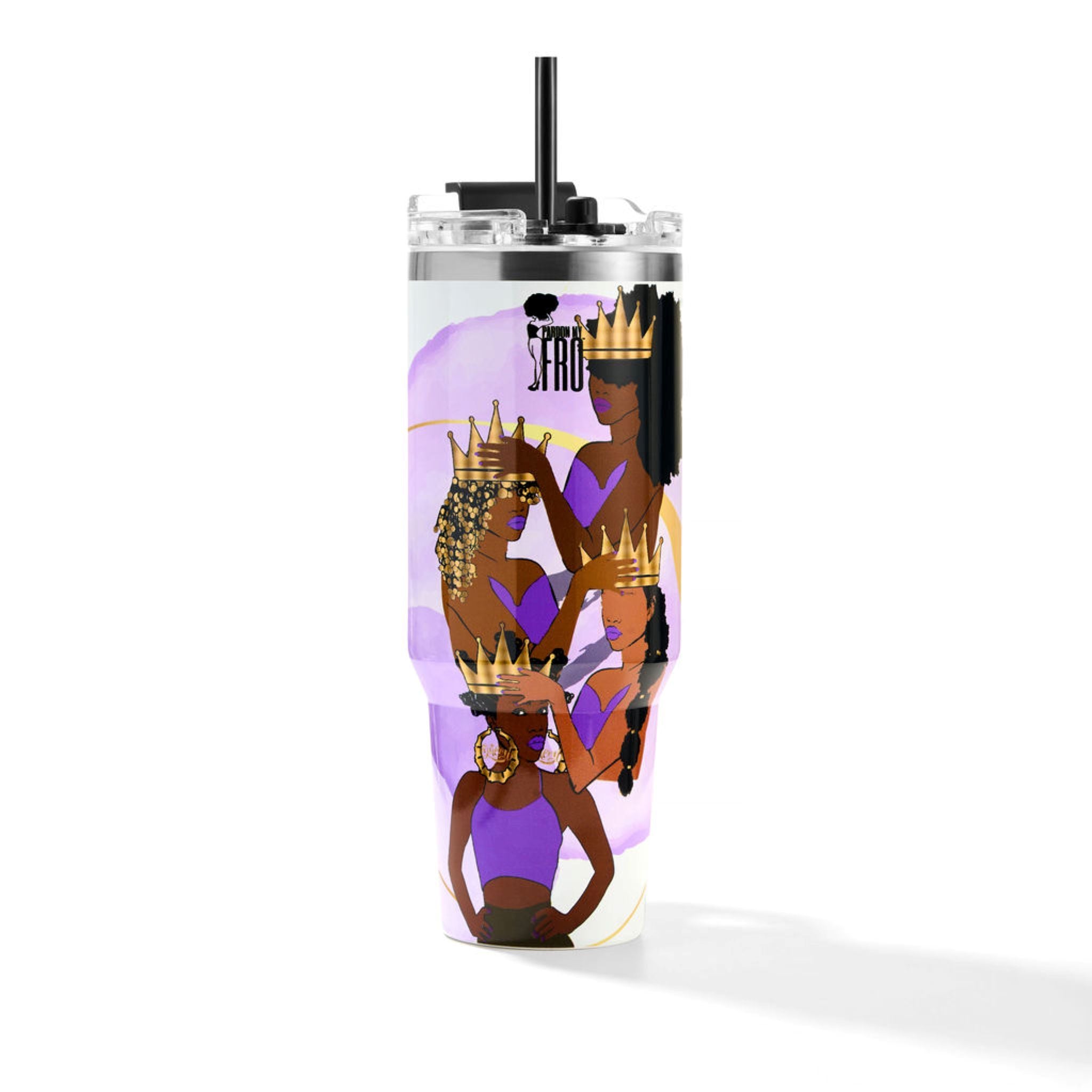 Pass The Crown 40 fl oz Tumbler – Pardon My Fro